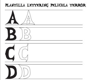 Plantilla Lettering de Terror - Lettering