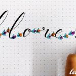 Cómo dibujar letras con flores en el medio o lettering de flores ...